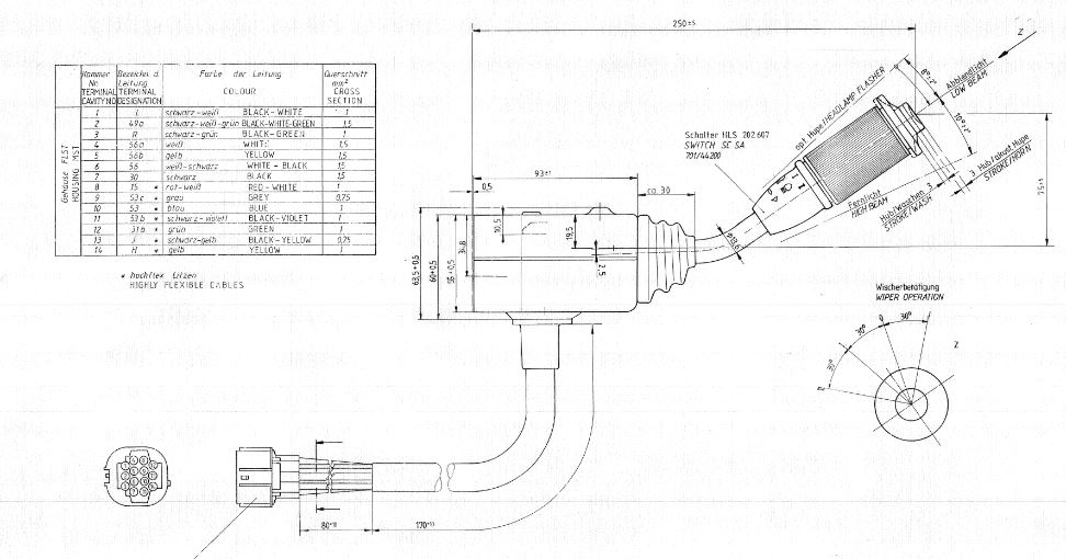 Telehandler indicator/wiper stalk wiring diagram | The Farming Forum