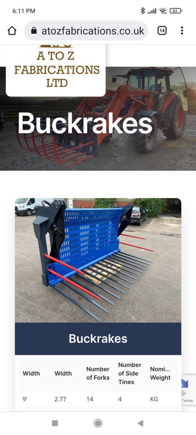 Buckrake suitable for 130hp tractor. | The Farming Forum