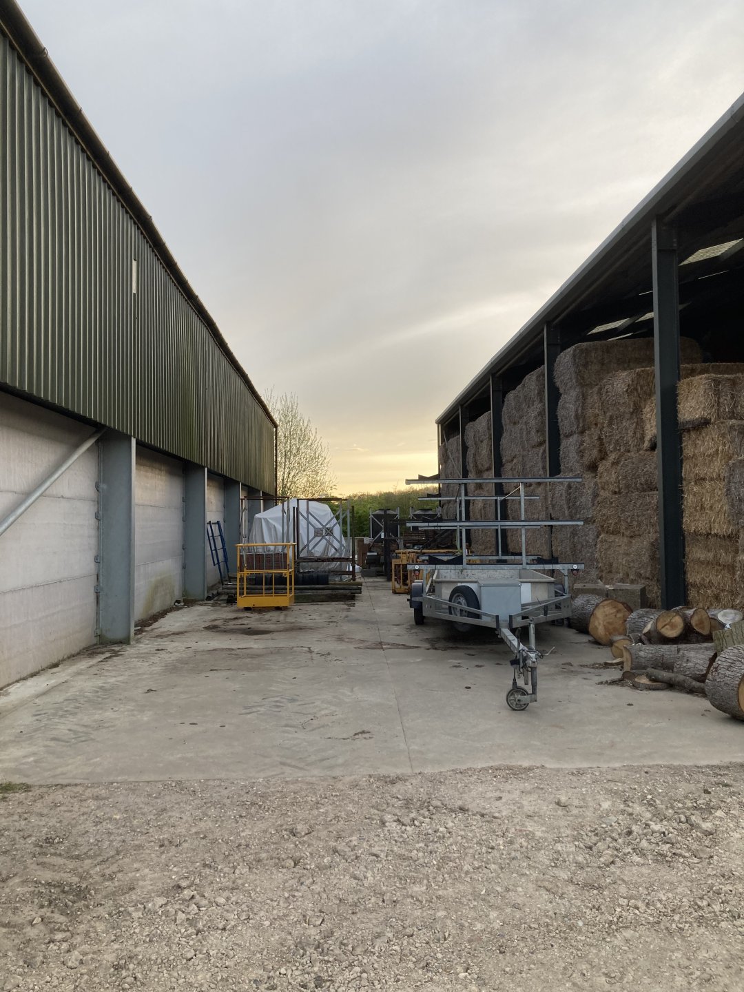 Filling in between sheds. | The Farming Forum