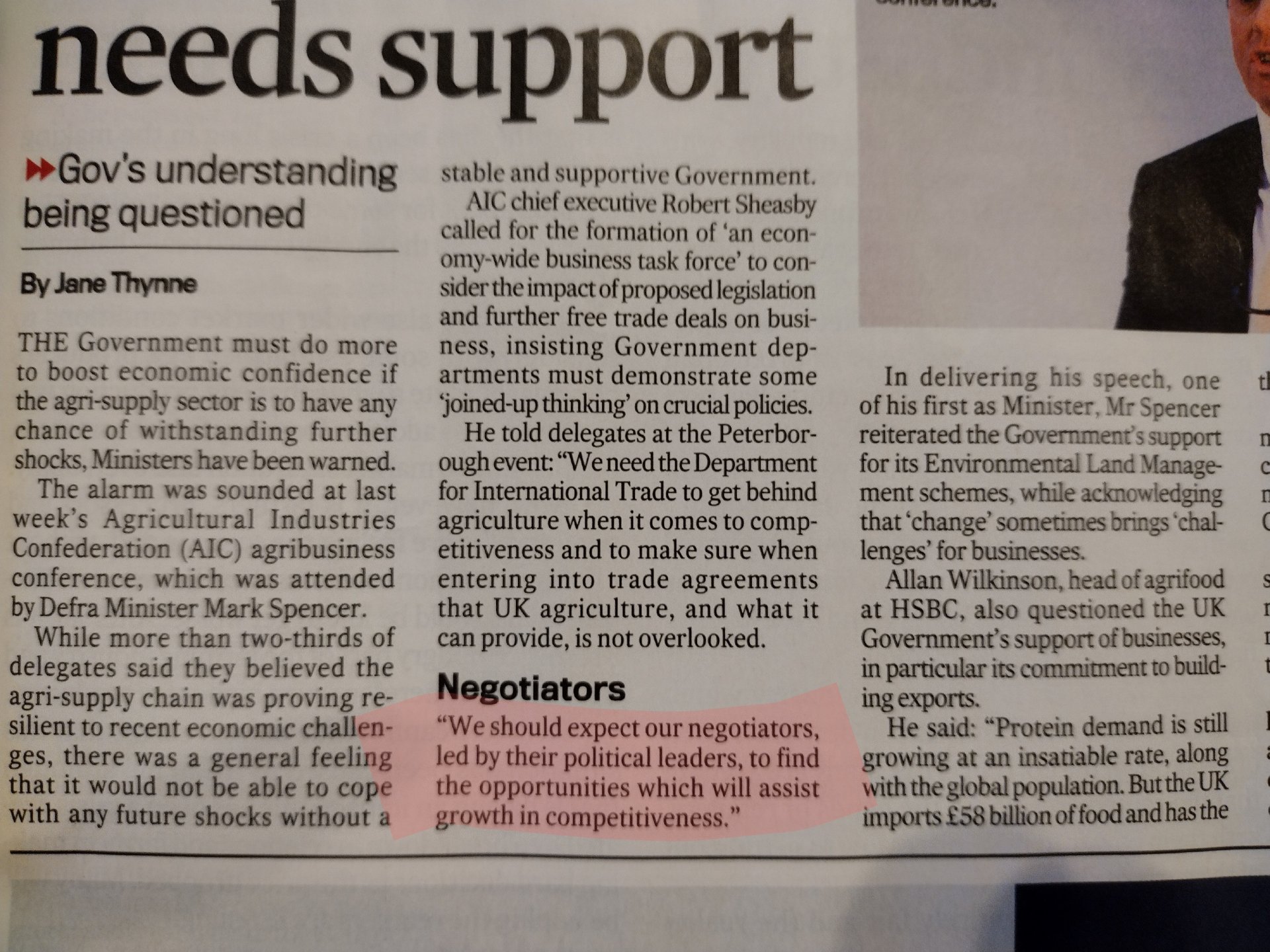 Robert Shearsby, AIC: "assist growth in competitiveness" | The Farming ...