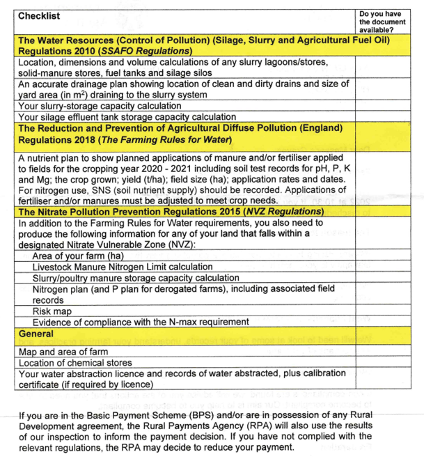 Environment agency inspection | The Farming Forum