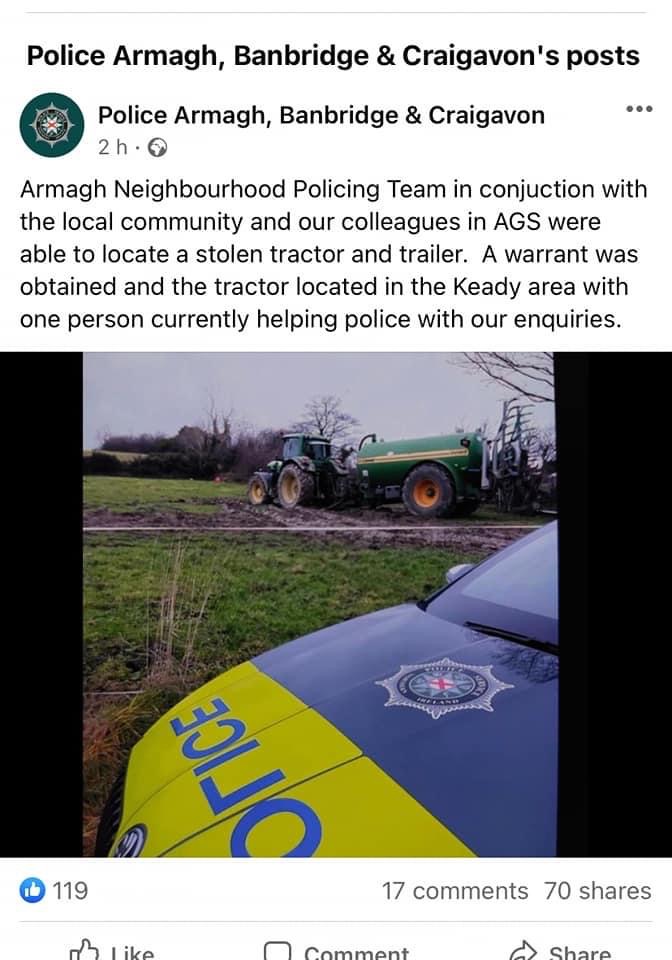 Stolen tractor is found . | The Farming Forum