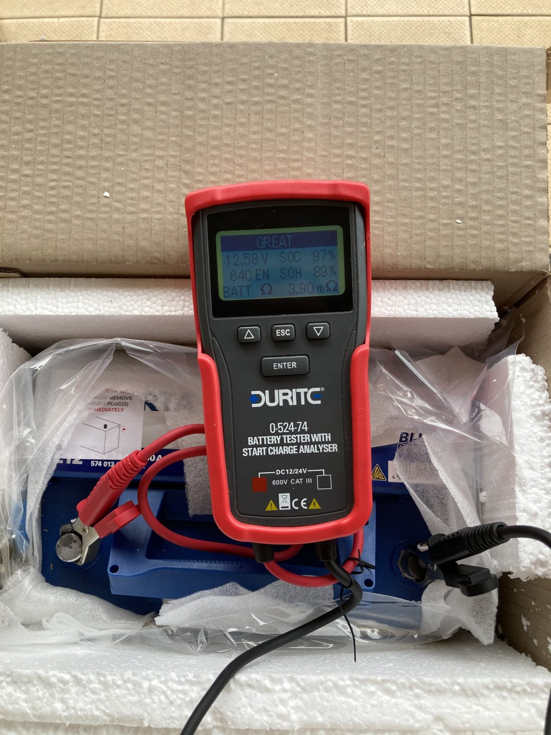 Durite Electronic Battery Tester With Start/Charge Analyzer - 0-524-74 ...