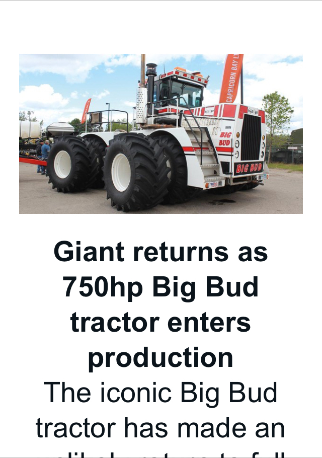 Big Bud is back | The Farming Forum