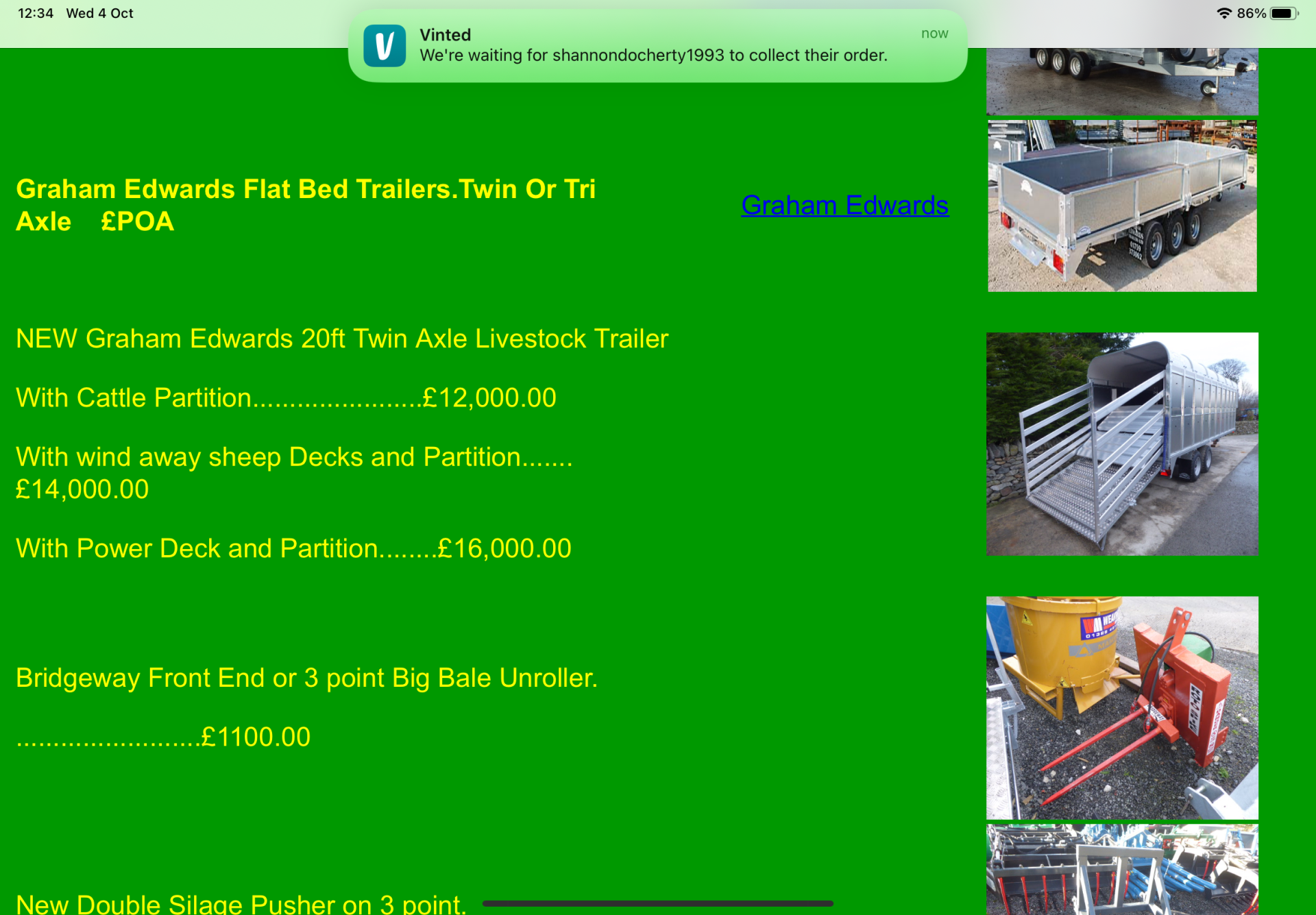 Graham Edwards 20ft tractor drawn box. | The Farming Forum