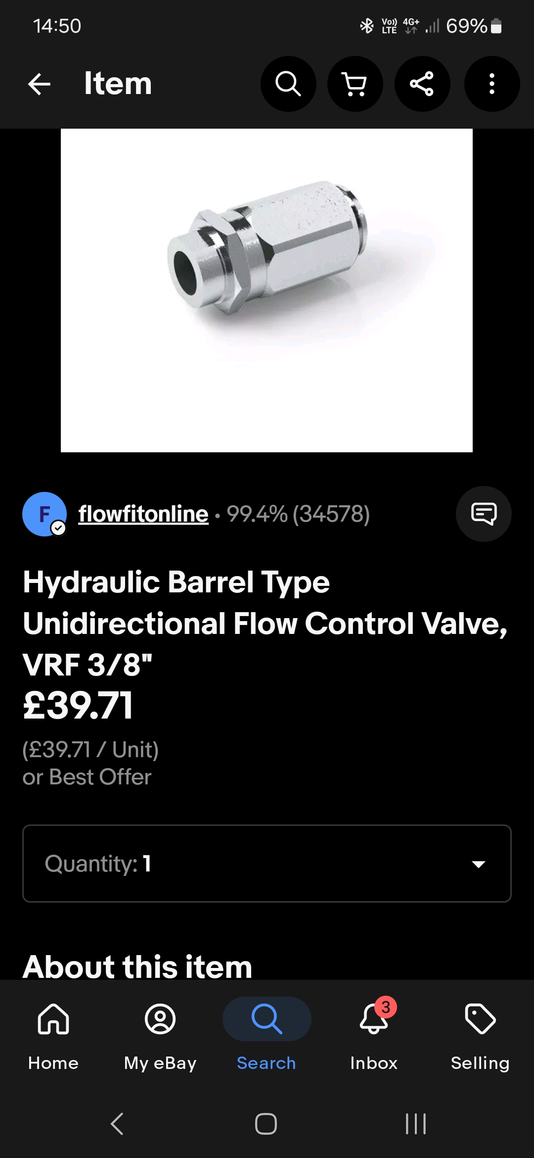 One way hydraulic restrictor | The Farming Forum