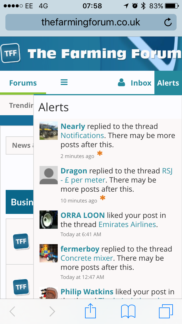 Notifications | The Farming Forum
