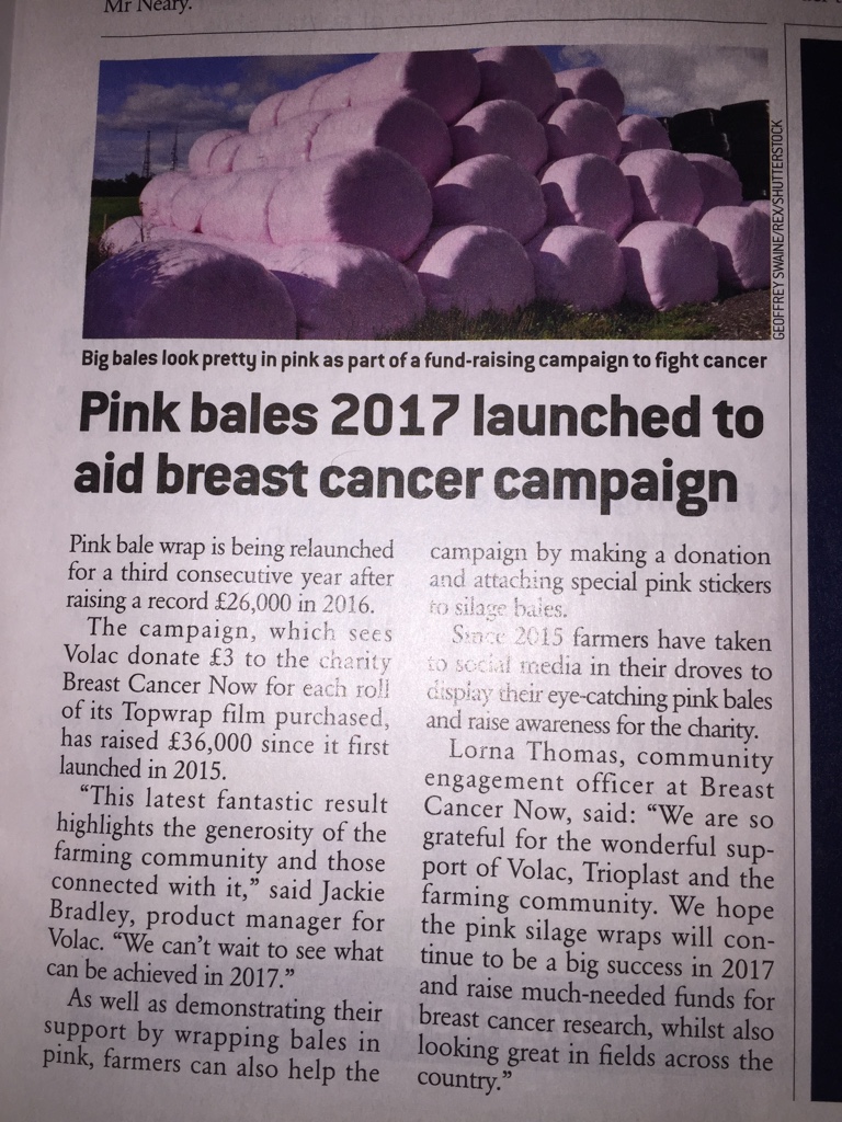 Pink bale wrap | The Farming Forum