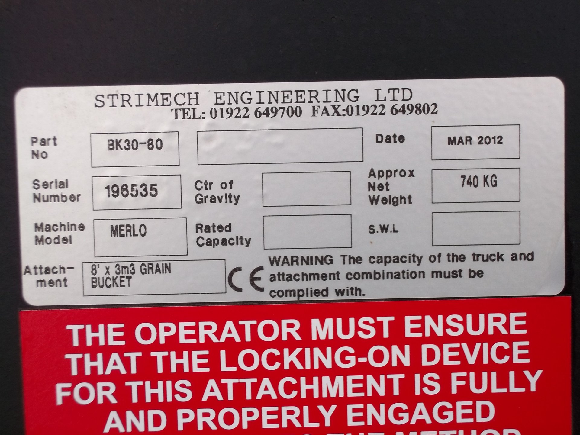 3 m3 Grain bucket Merlo brackets | The Farming Forum