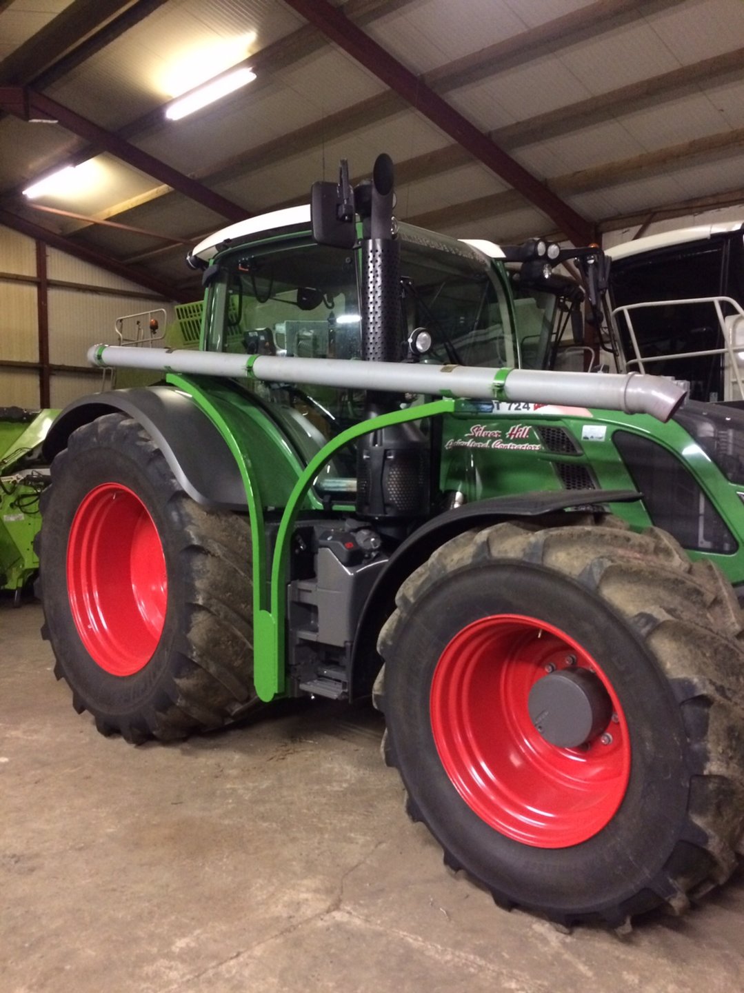 Mounting front tank pipe on side of cab on fendt 720 | The Farming Forum